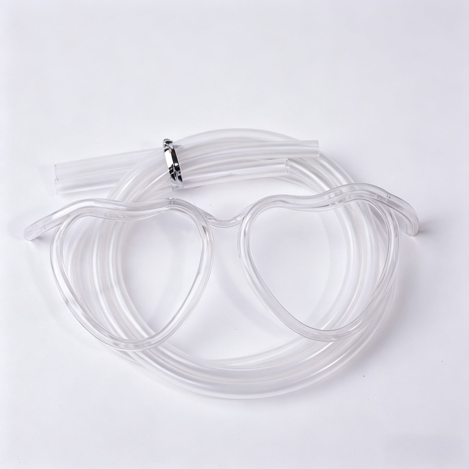 Funny Silly Heart-Shaped Novelty Drinking Straw Glasses, Reusable Food ...