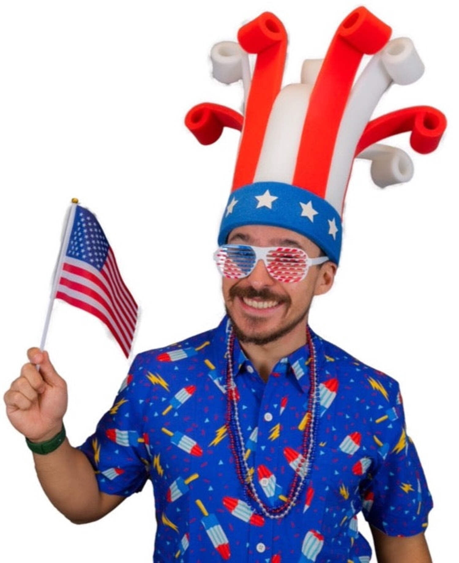 Funny Silly Mens & Womens Patriotic Uncle Sam USA American Flag Wide ...
