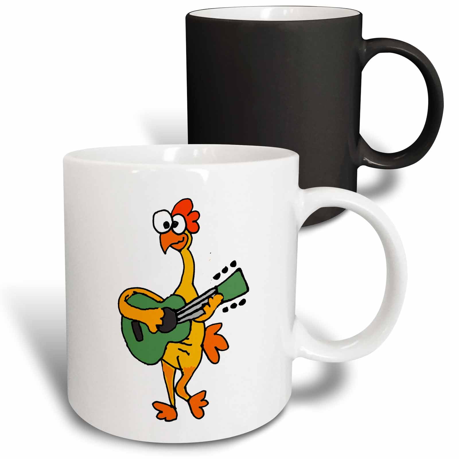 3drose, Funny Silly Rubber Chicken Playing Guitar Music Cartoon, 11oz ...