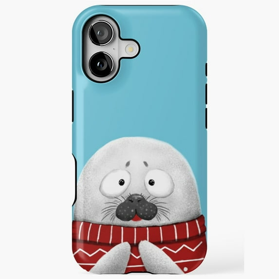 Funny Silly Seal Goofy Expression Phone Case 17 16 15 14 13 12 11 Pro ...
