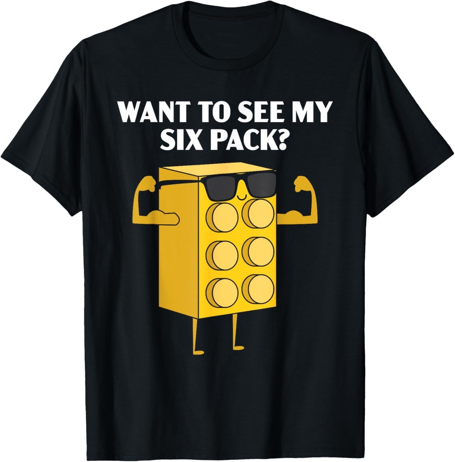 Funny Six Pack Building Bricks Shirt for Master Builder and Block Toy ...