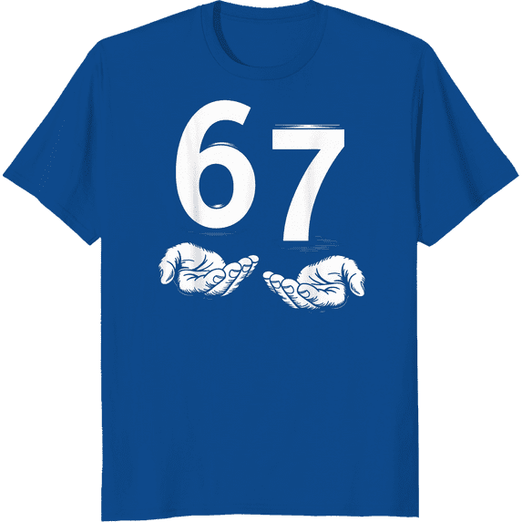 Funny Six Seven 6 7 Meme Gen Alpha Slang 6 7 Hands T-Shirt ,Full Sizes ...