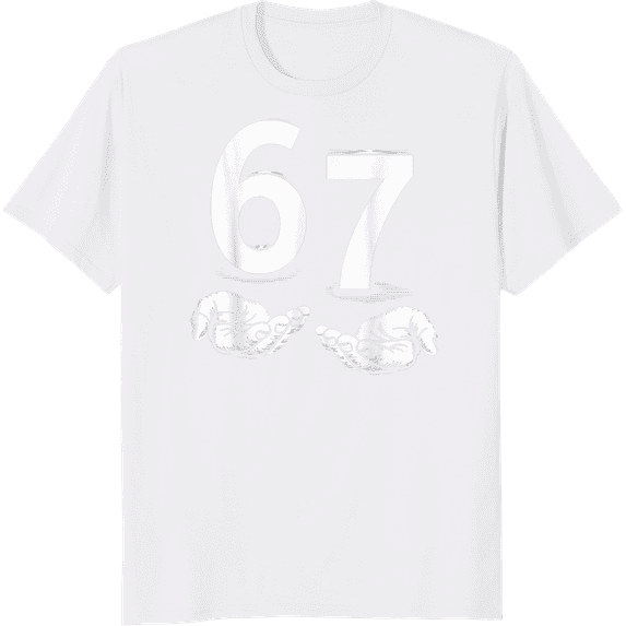 Funny Six Seven 6 7 Meme Gen Alpha Slang 6 7 Hands T-Shirt ,Full Sizes ...