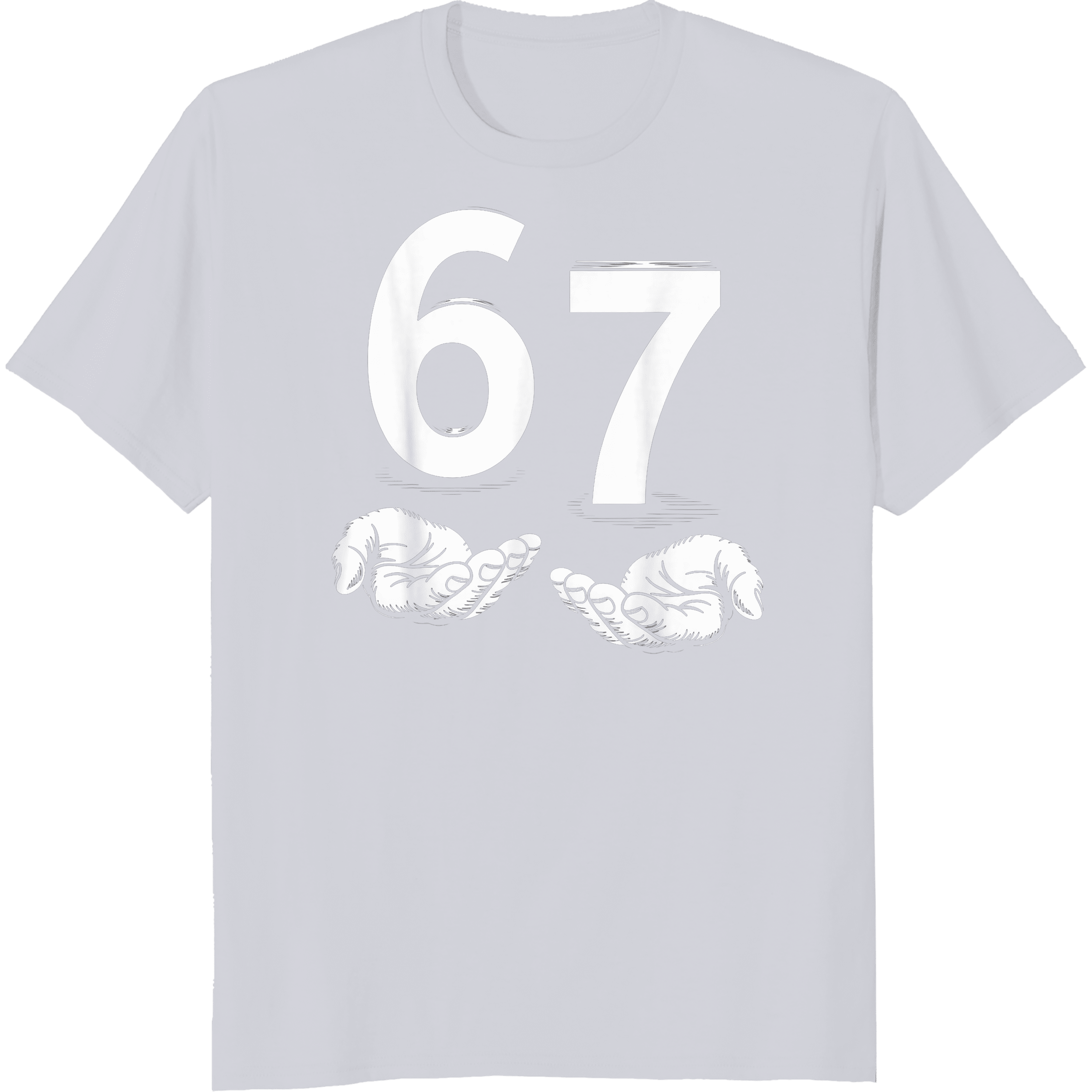 Funny Six Seven 6 7 Meme Gen Alpha Slang 6 7 Hands T-Shirt ,Full Sizes ...