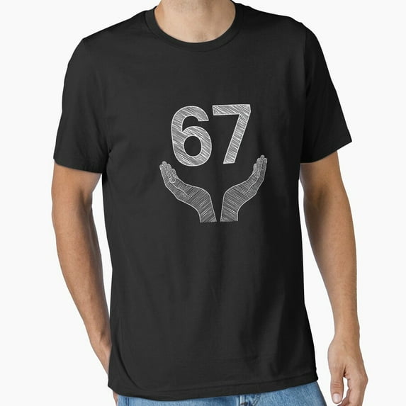 Funny Six Seven 6 7 Meme Gen Alpha Slang Graphic Art Top Unisex T-Shirt ...