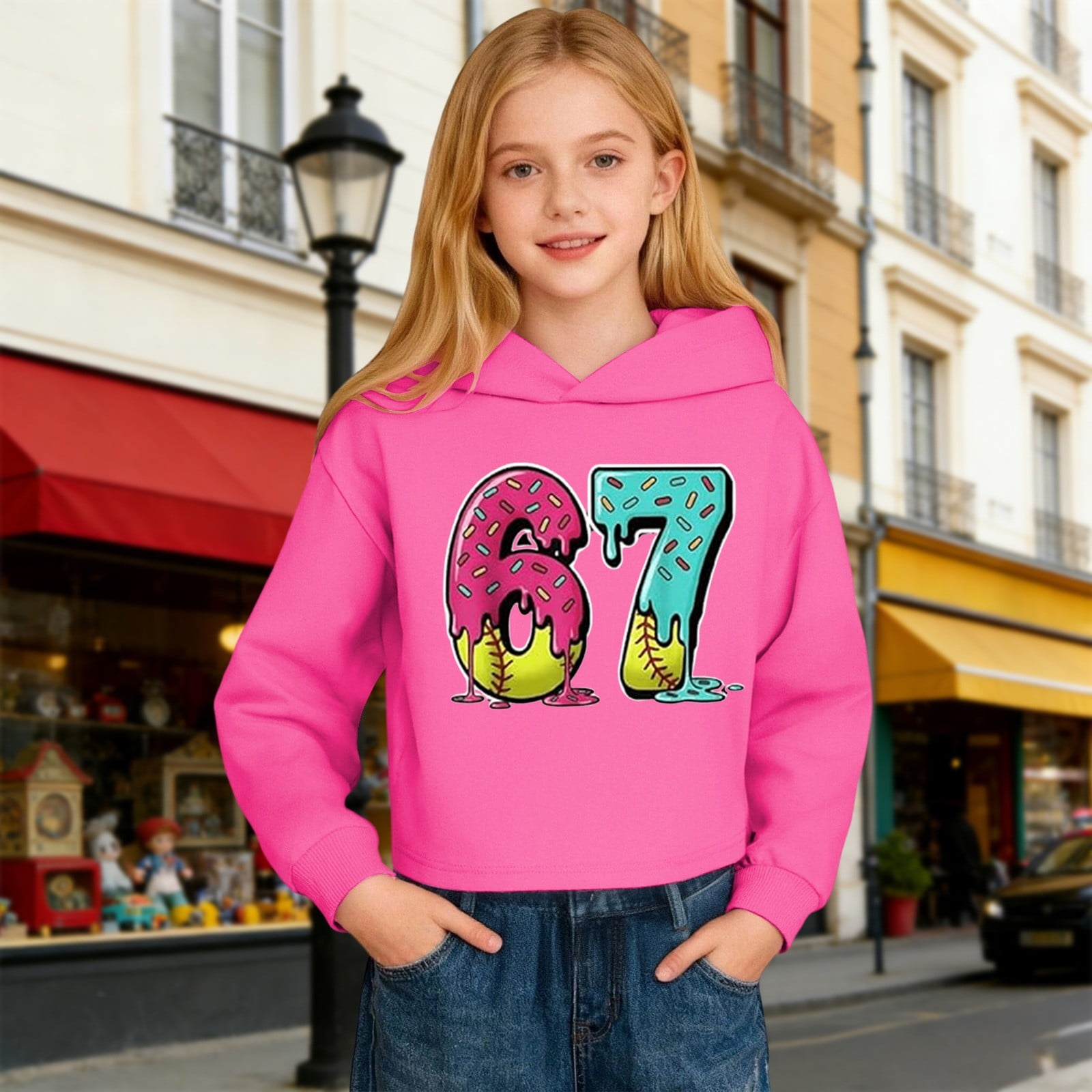 Funny Six Seven 6 7 Meme Gen Alpha Slang Ice Cream Meme Hoodies (Hot ...