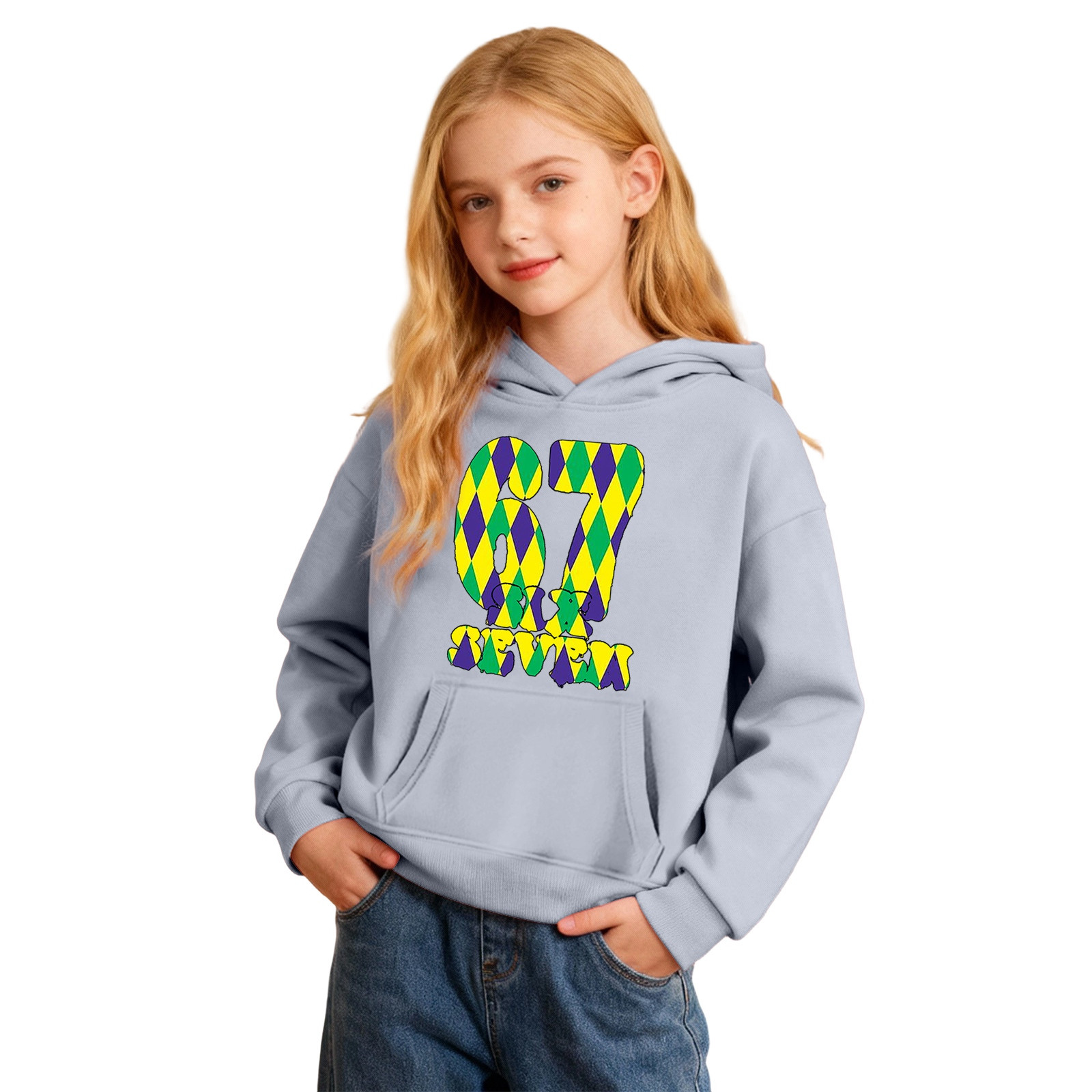 Funny Six Seven 6 7 Meme Gen Alpha Slang Kids 67 Ice Cream Meme Hoodie ...