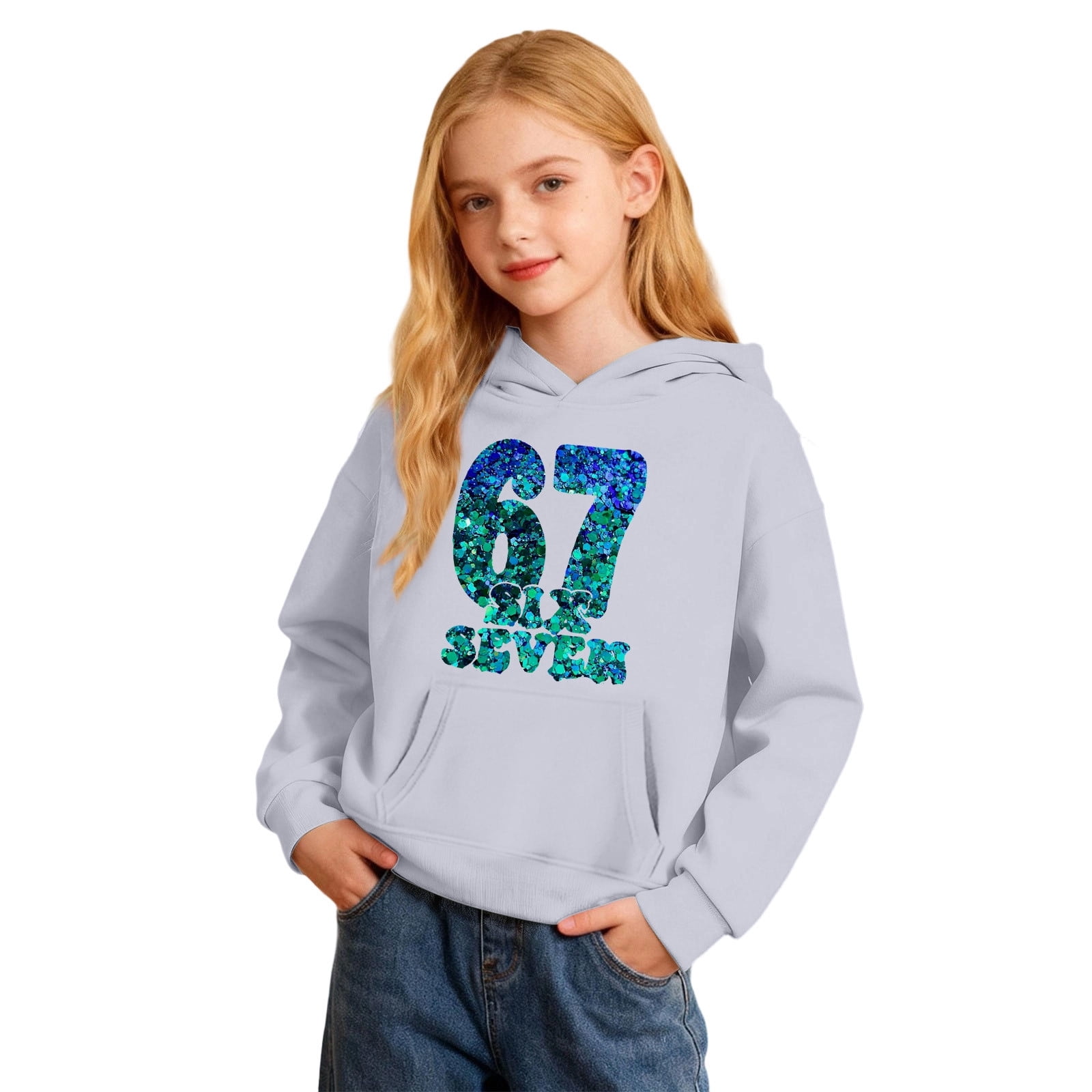 Funny Six Seven 6 7 Meme Slang K_ids 67 Drip Meme Hoodie B_oys G_irls ...