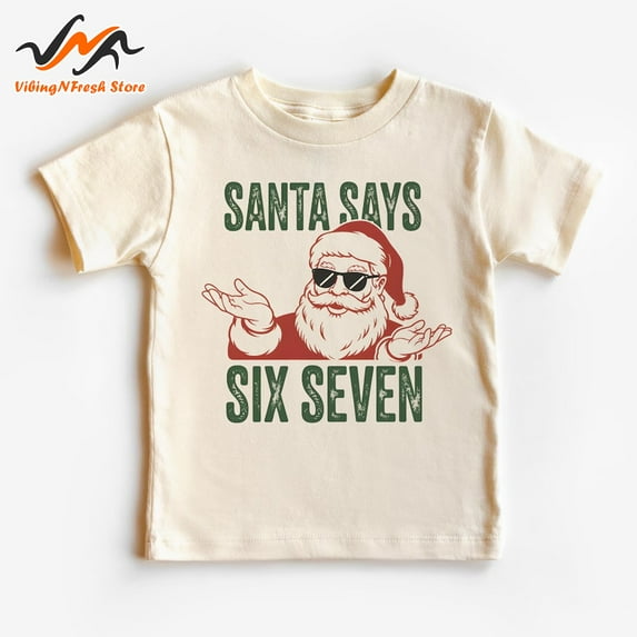 Funny Six Seven 6 7 Teen Slang Shirt, Santa Says 67 Christmas Crewneck ...