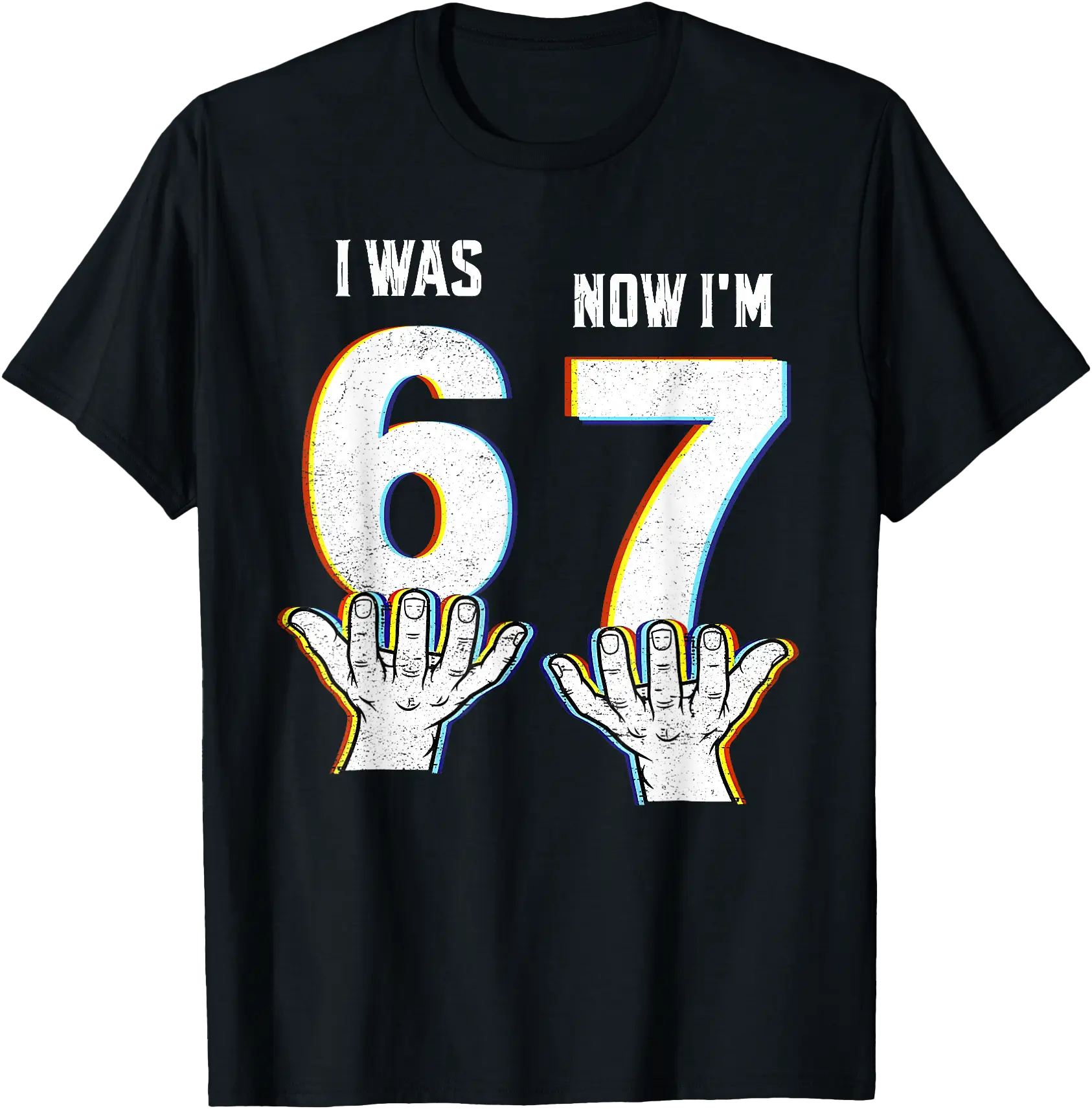 Funny Six Seven Meme 7 Year Old Birthday T-Shirt for Celebrating Age ...
