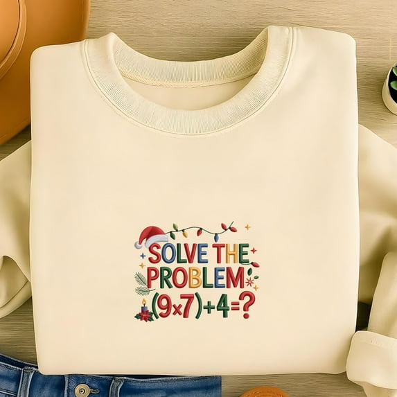 Funny Six Seven Meme Christmas Embroidery Design, Viral Holiday Quote ...