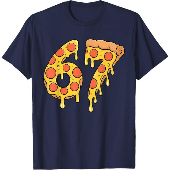 Funny Six Seven Pizza Meme Gen Alpha Slang Design T-Shirt - Walmart.com