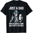 Funny Skeleton Dad Milk Carton T-Shirt - Father's Day Gift - Walmart.com