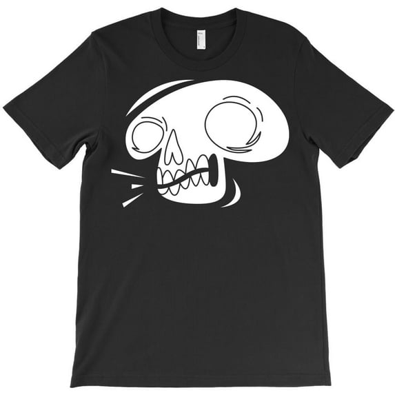Funny Skeleton Head Graphic Tee, Minimalist Skeleton Head Aesthetic ...