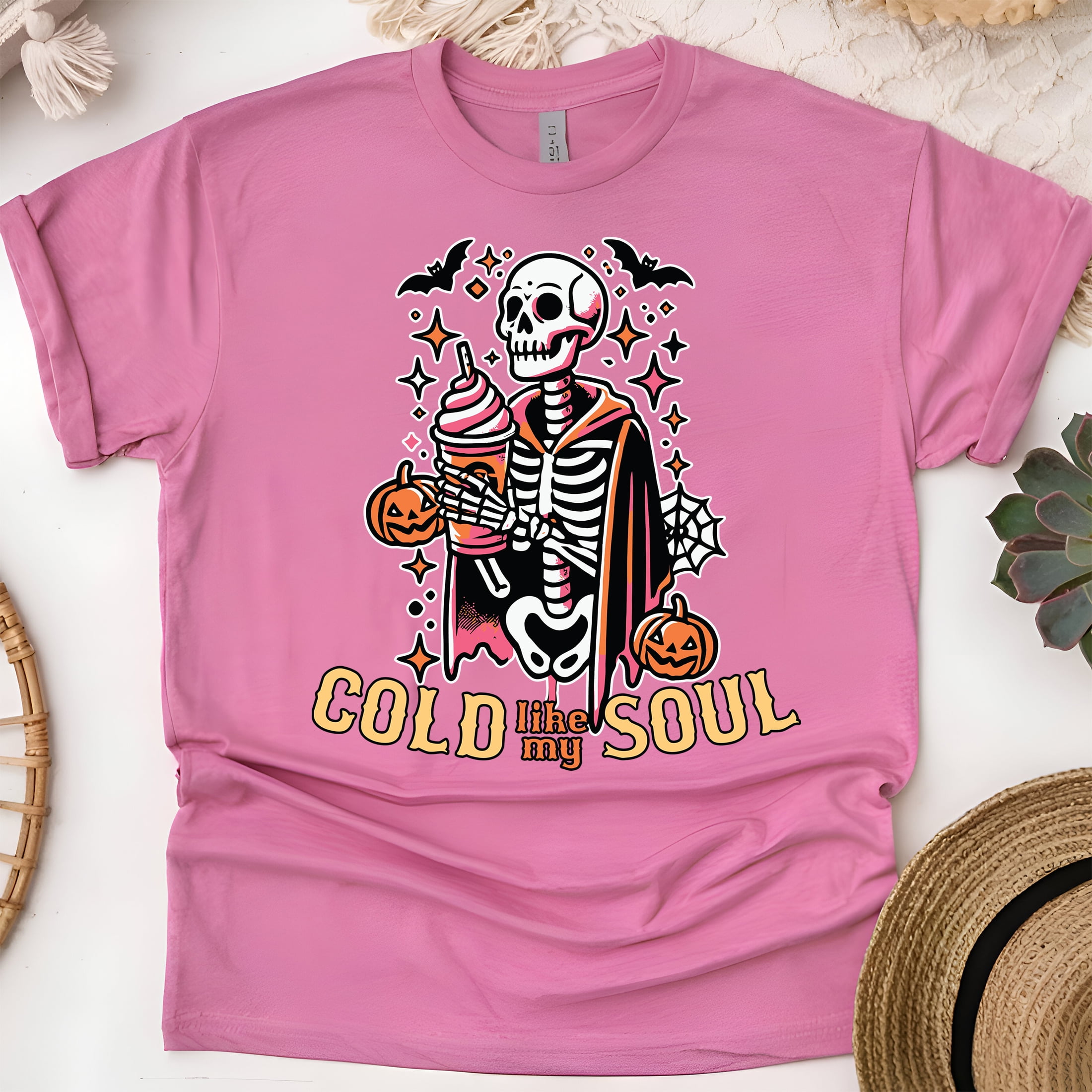 Funny Skeleton Ice Cream Shirt, Cold Like My Soul Graphic Tee ...