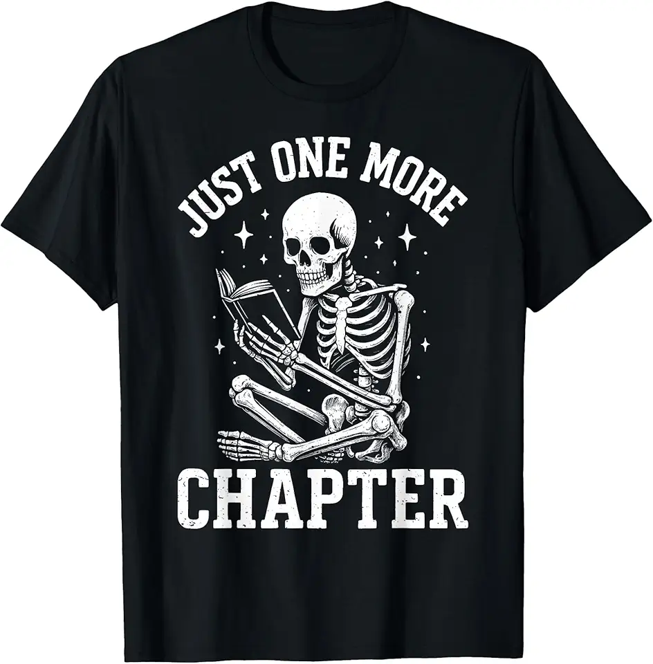 Funny Skeleton Reading Book Lover Unisex Graphic Short Sleeve T-Shirt ...