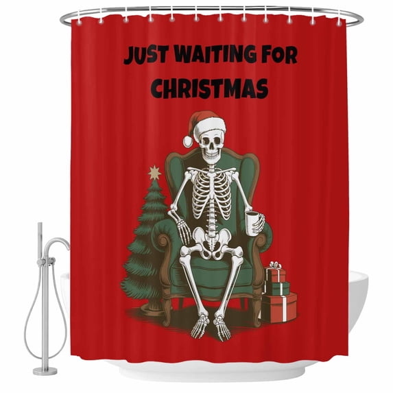 Funny Skeleton Shower Curtain, Waterproof Shower Curtains for Bathroom ...