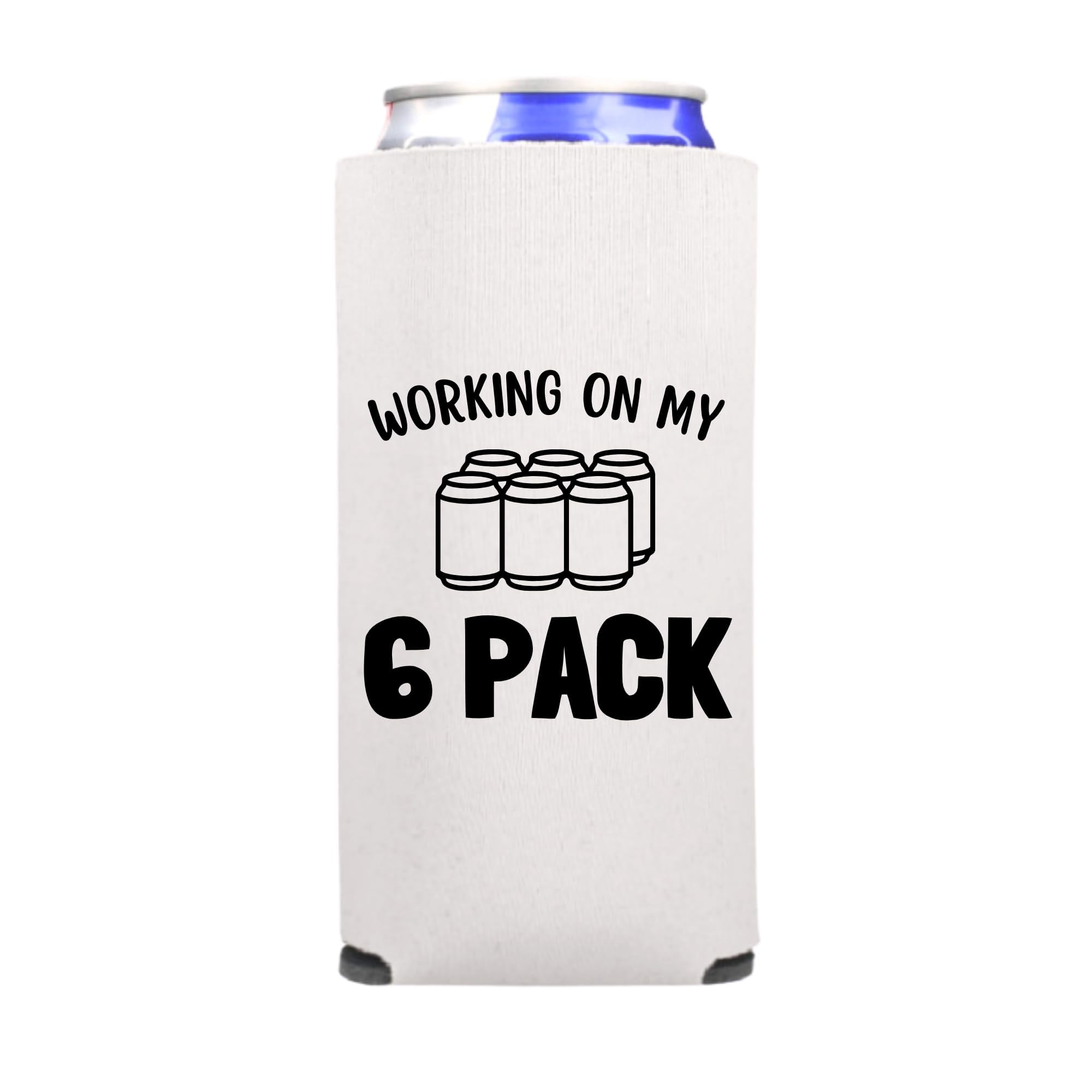 Funny Skinny Cooler, Working On My 6 Pack, Funny Spiked Seltzer Coolies ...