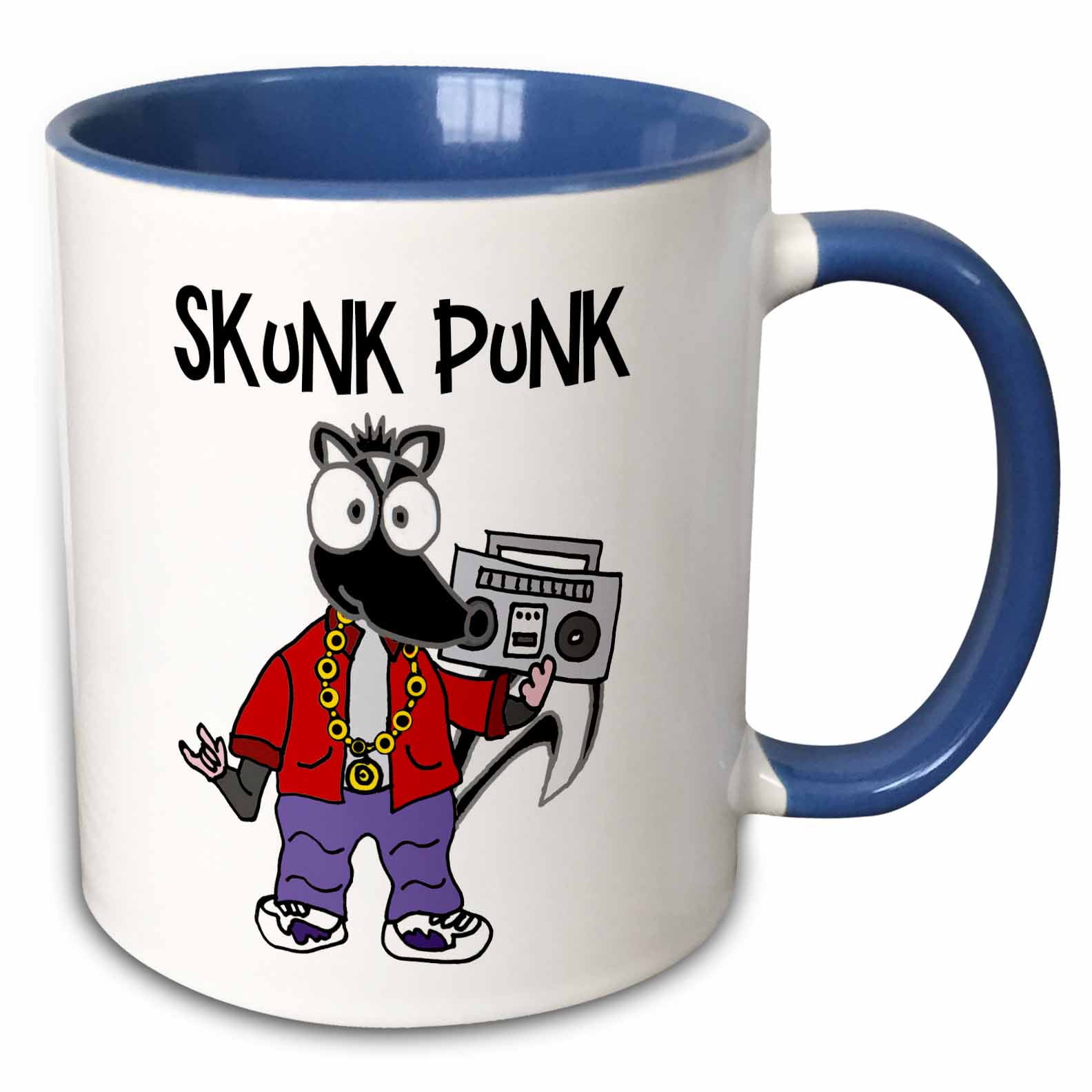 3drose, Funny Skunk Rapper Skunk Punk Pun Rap Music Satire, 15oz Two ...