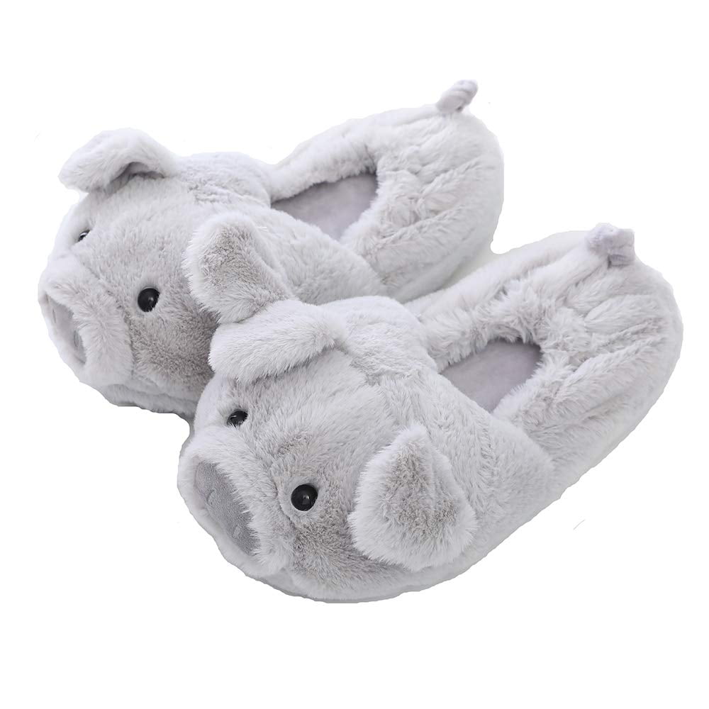 Funny Slippers piggy slippers for women Warm Animal Slippers Furry Pink ...