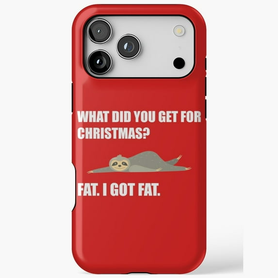 Funny Sloth Christmas Art Case for iPhone 11 12 13 14 15 16 17 Pro Max ...