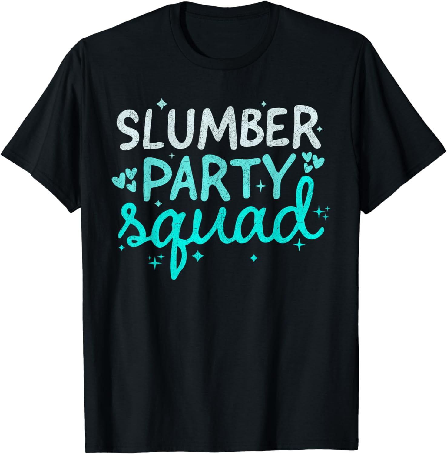 Funny Slumber Party Squad Cute Sleepover Pajama Retro Girls T Shirt