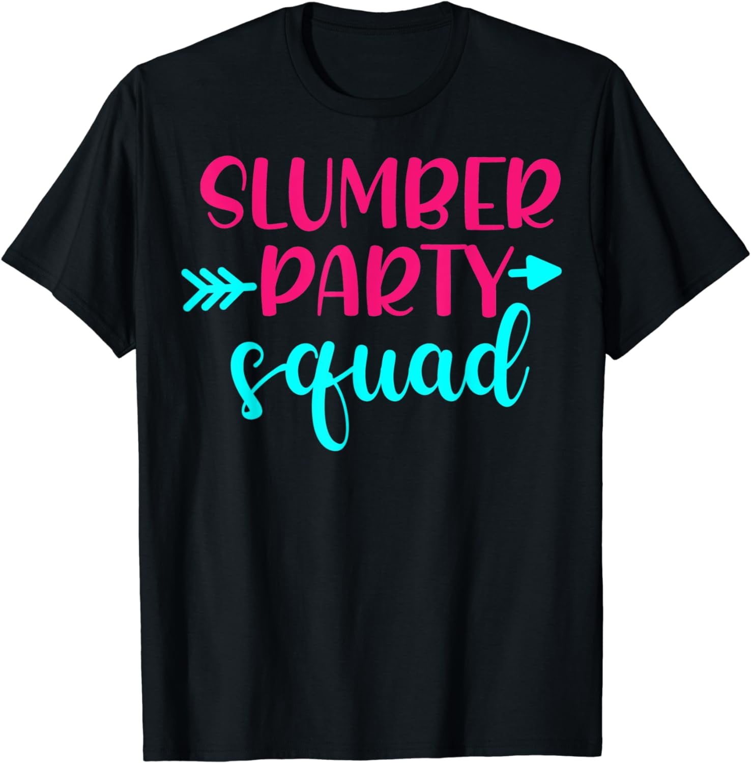Funny Slumber Party Squad Sleepover Pajama Nails And Makeup T-Shirt ...
