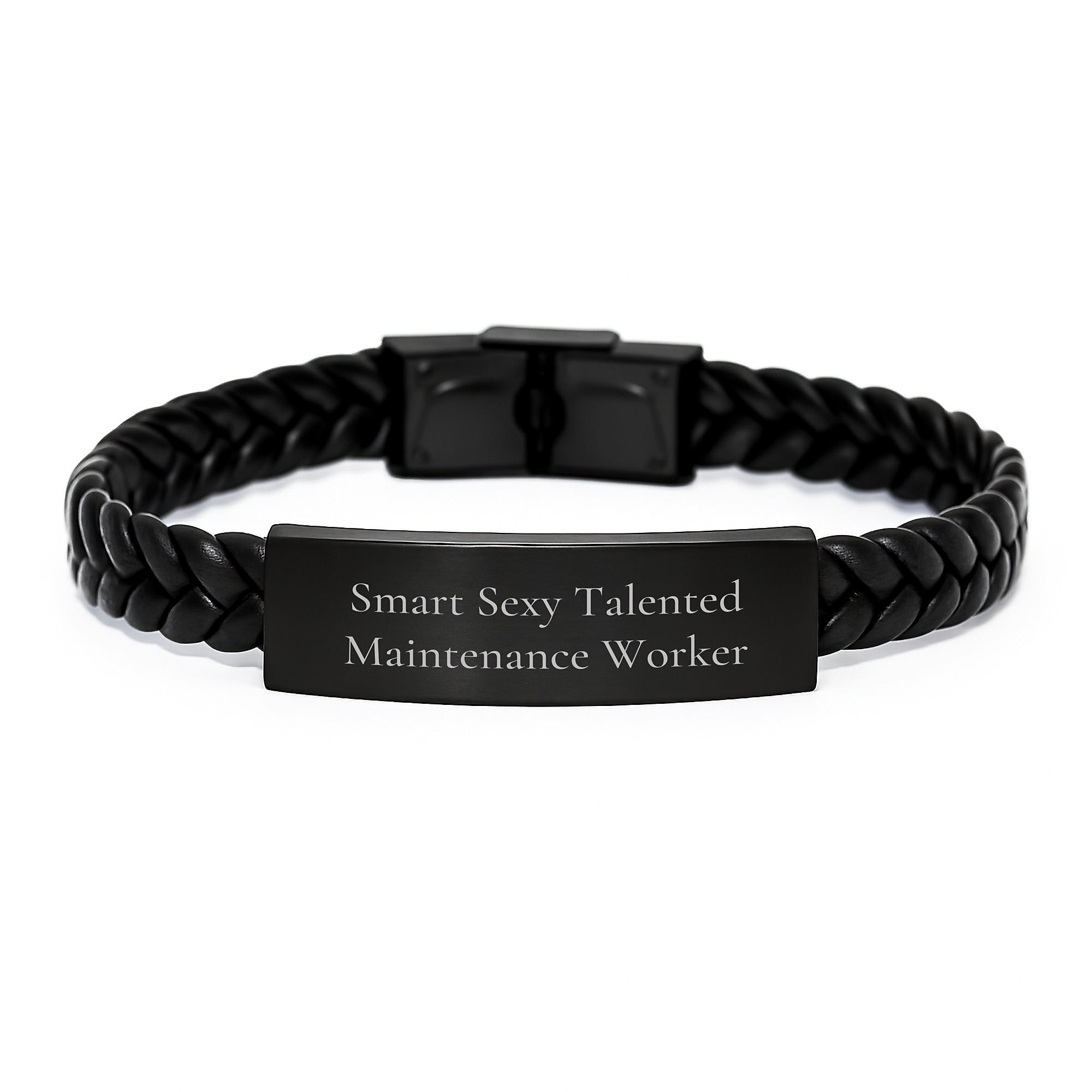 Funny 'Smart Sexy Talented' Maintenance Worker Leather Cuff, Unique ...