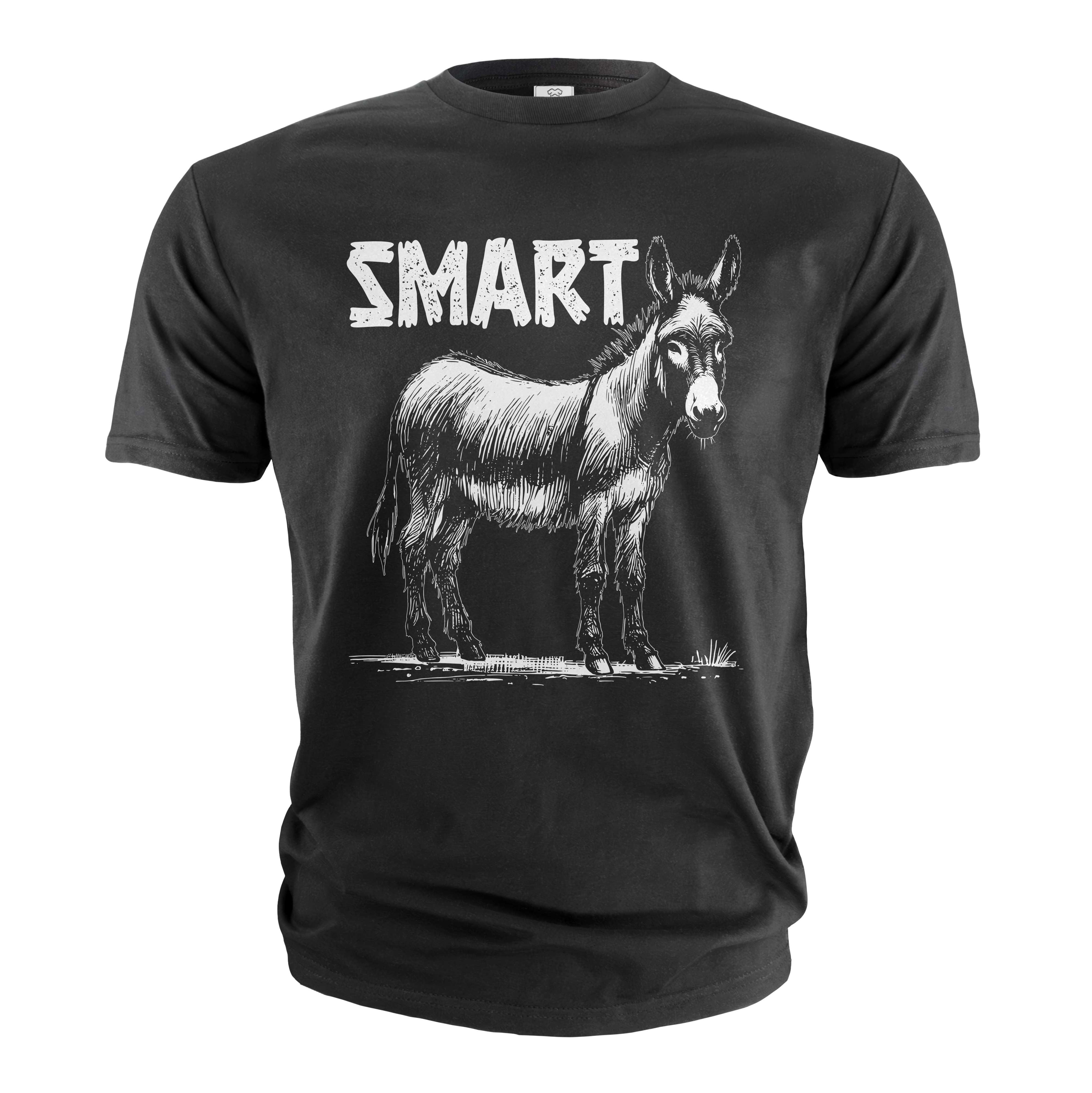 Funny Smart donkey Tee shirt smart graduation graduate school college ...
