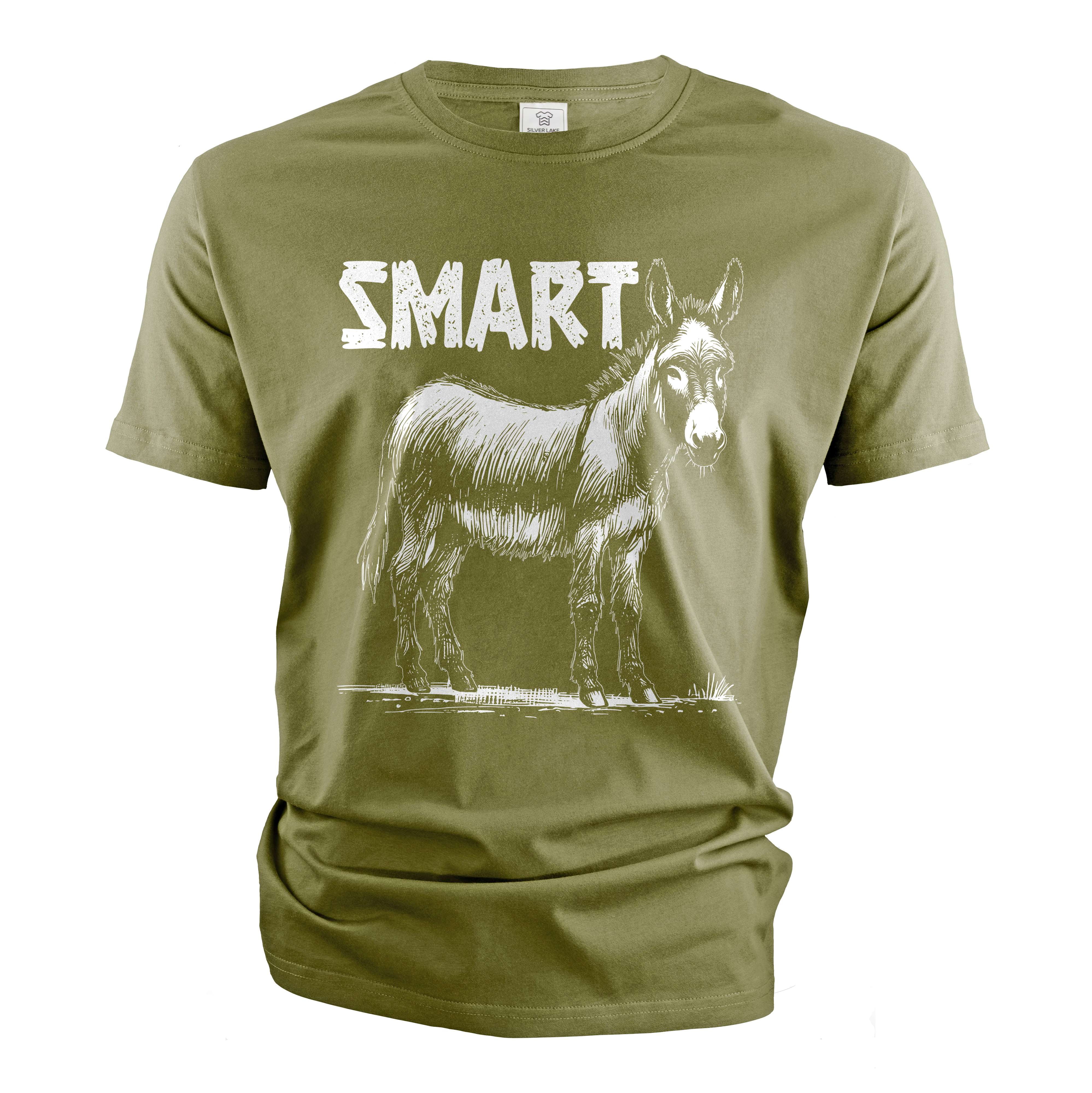Funny Smart donkey Tee shirt smart graduation graduate school college ...