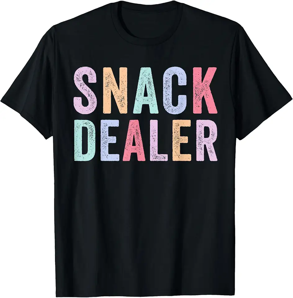 Funny Snack Dealer Retro Graphic for Unisex Teacher Short Sleeve T ...