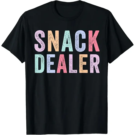 Funny Snack Dealer Retro Graphic for Unisex Teacher Short Sleeve T ...