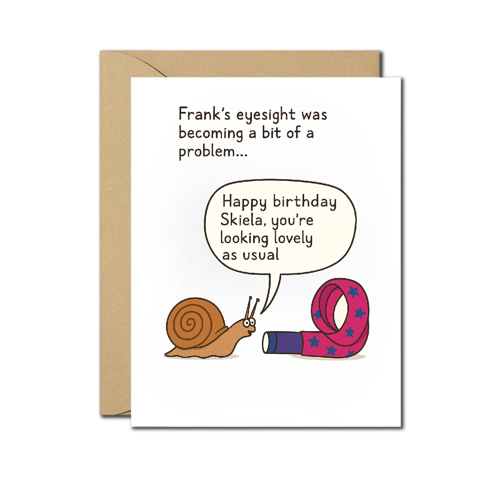 Funny Snail Birthday Card – Hilarious Eyesight Joke with Party Blower ...