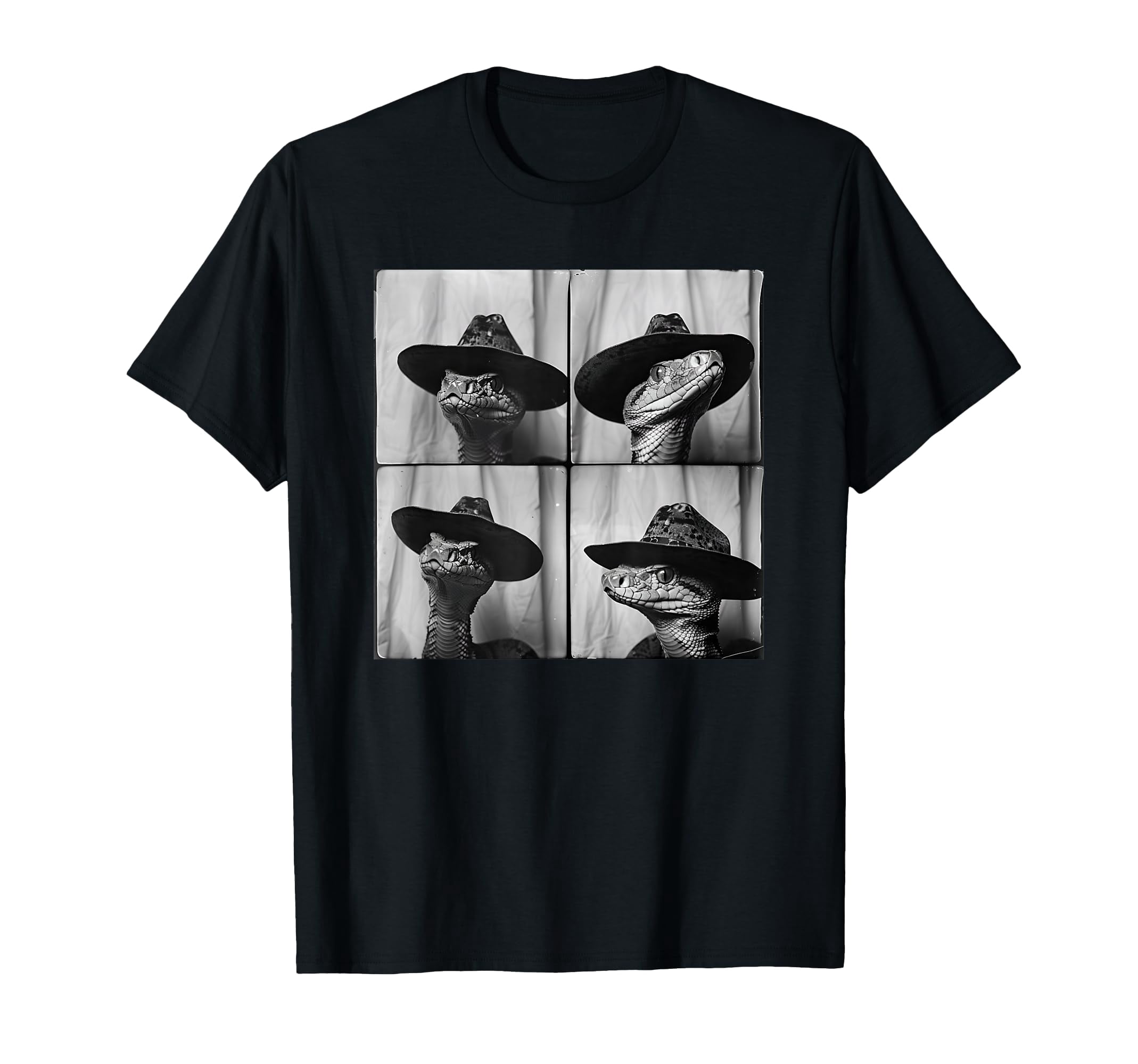 Funny Snake in Cowboy Hat T-Shirt for Animal Lovers and Photobooth Fun ...