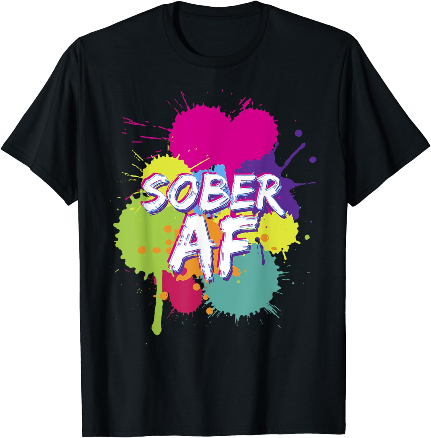 Funny Sobriety gift 12 Step Program Gift Sober AF T-Shirt - Walmart.com