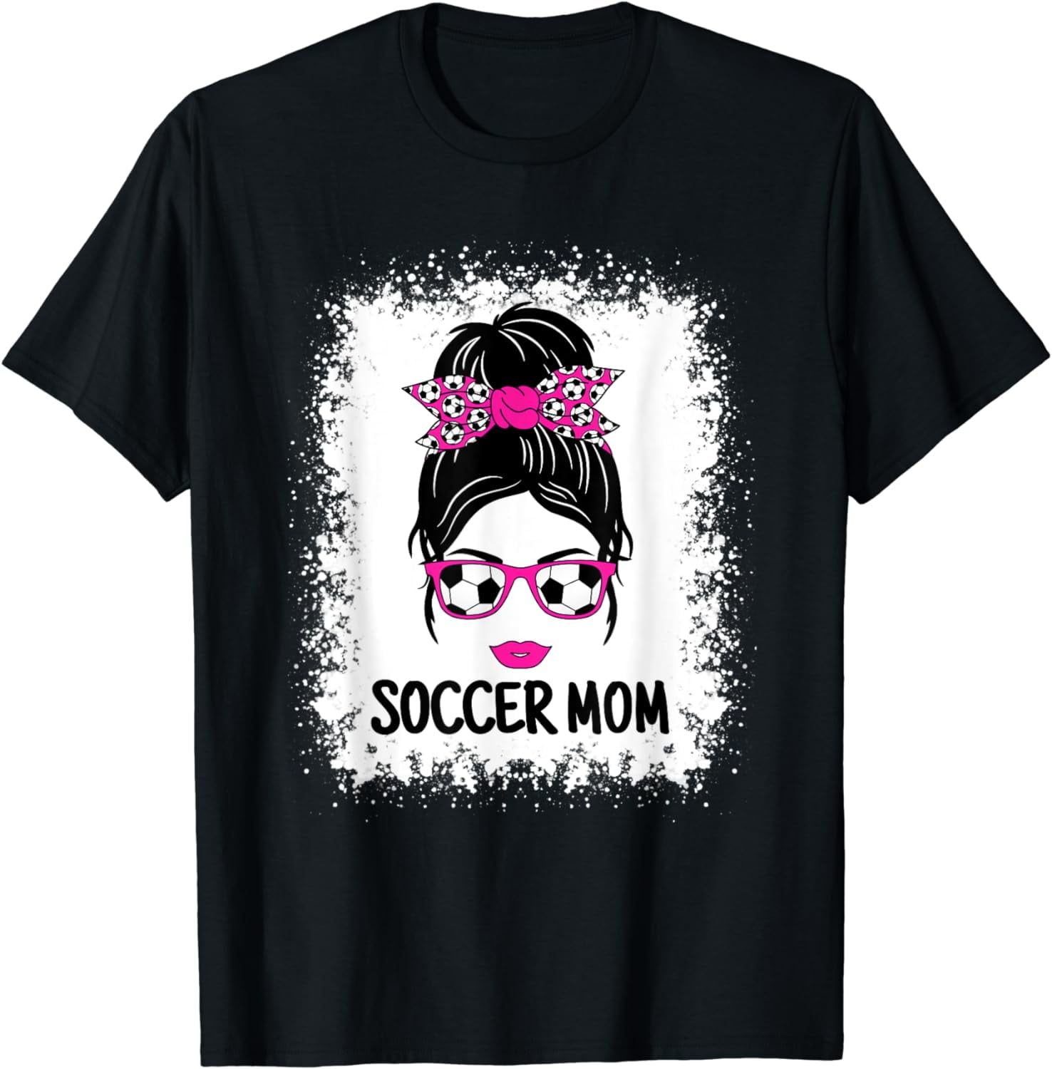 Funny Soccer Mom Messy Bun Women Ladies Soccer T-Shirt - Walmart.com