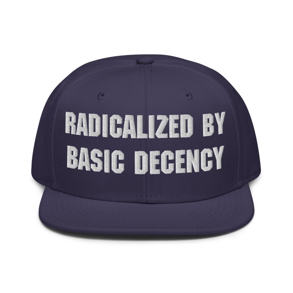 Funny Social Democracy Quote Embroidered Snapback Hat, Radicalized by ...