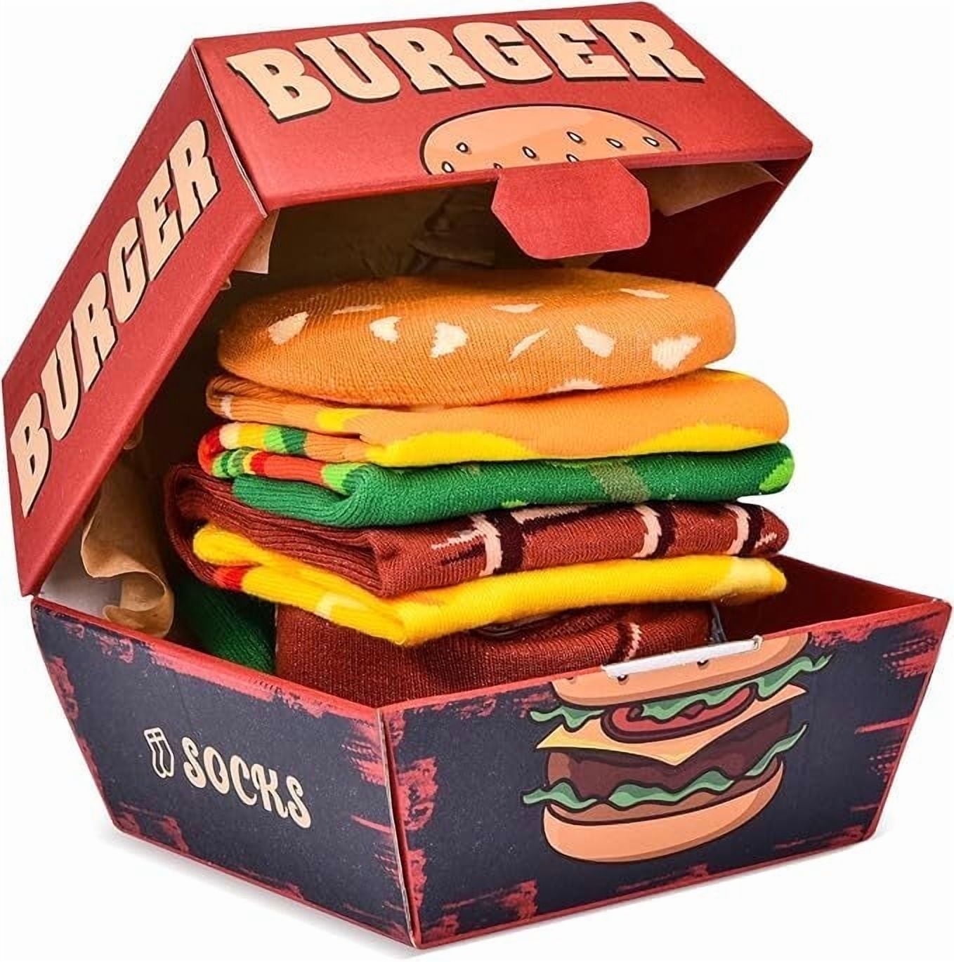 Funny Burger Socks Box for Men Dad Women Teen Boys -Funny Gifts ...
