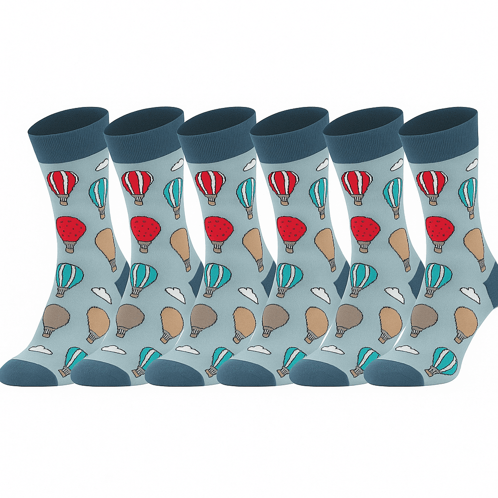 Funny Socks for Men Women, 6 Pairs Colorful Crew Socks Gift Pack ...