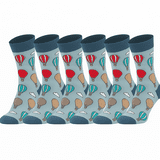 Funny Socks for Men Women, 6 Pairs Colorful Crew Socks Gift Pack ...