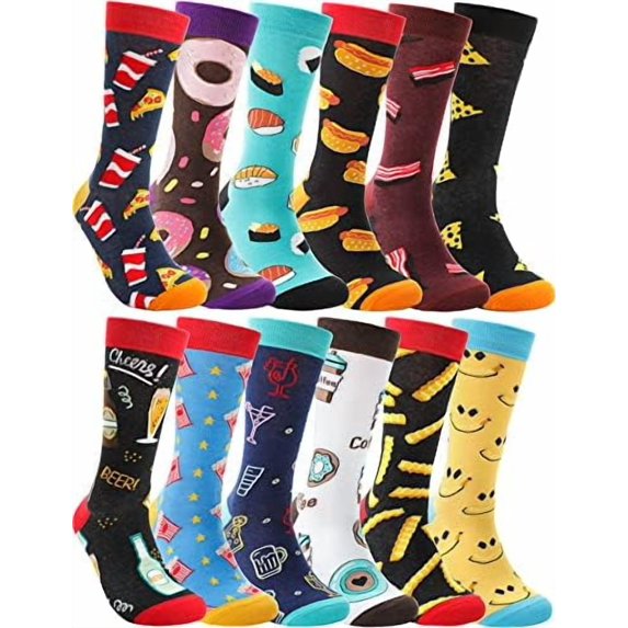 Funny Socks for Men Women Fun Cozy Crazy Novelty Fashion Breathable ...