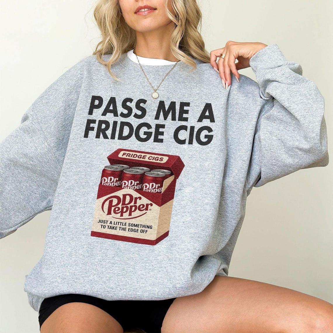 Funny Soda Lover Graphic Sweatshirt, Pass Me A Fridge DP, Retro ...
