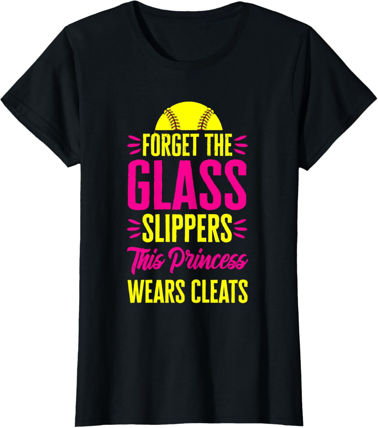 Funny Softball Player This Princess Wears Cleats T-Shirt - Walmart.com