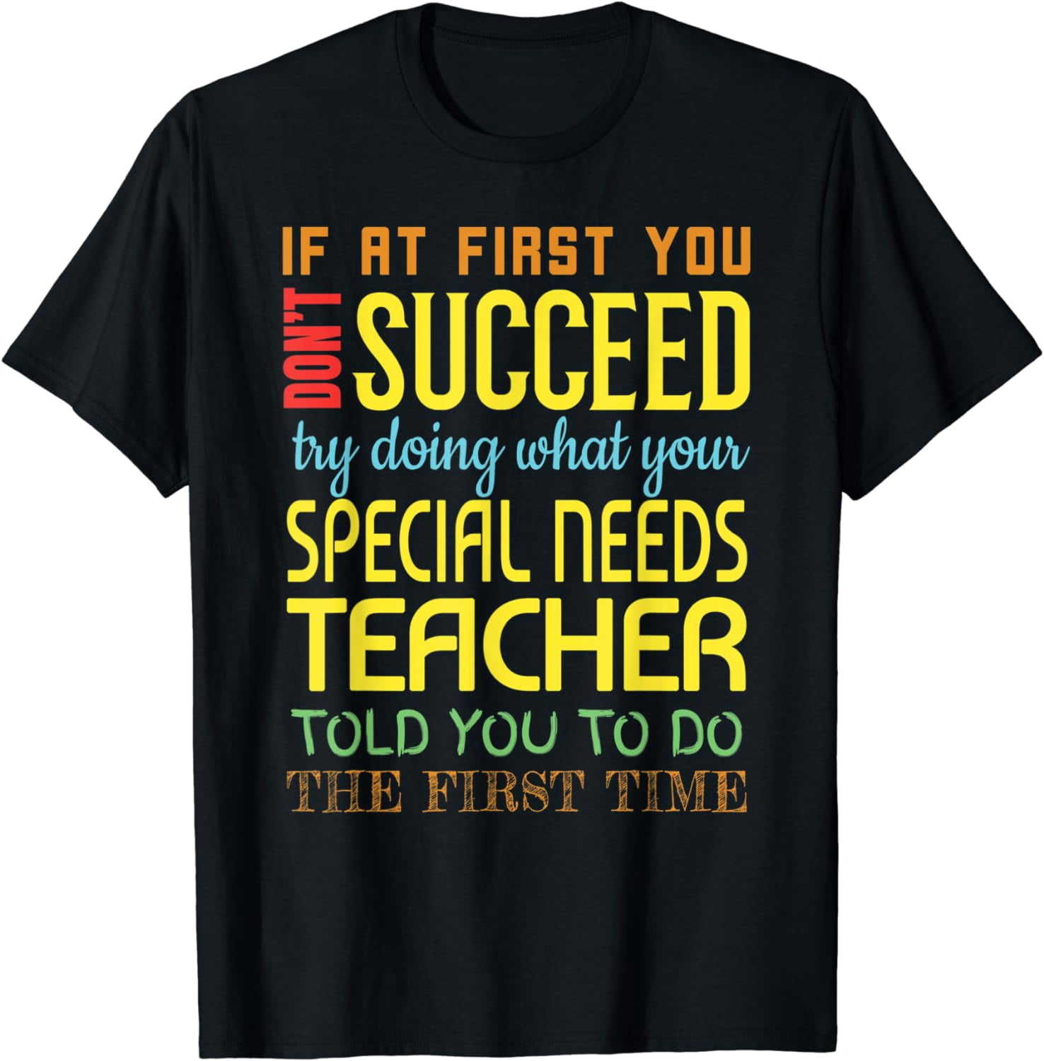 Funny Special Needs Teacher Succeed Gift Appreciation T-Shirt - Walmart.com