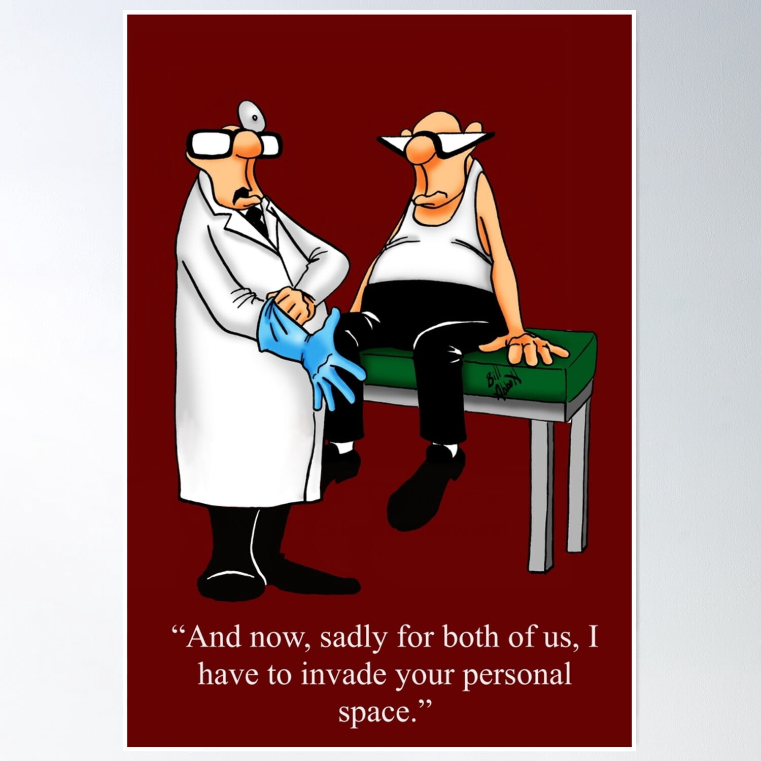 Funny Spectickles Medical Exam Humor Poster Wall Art, Modern Wall Decor ...