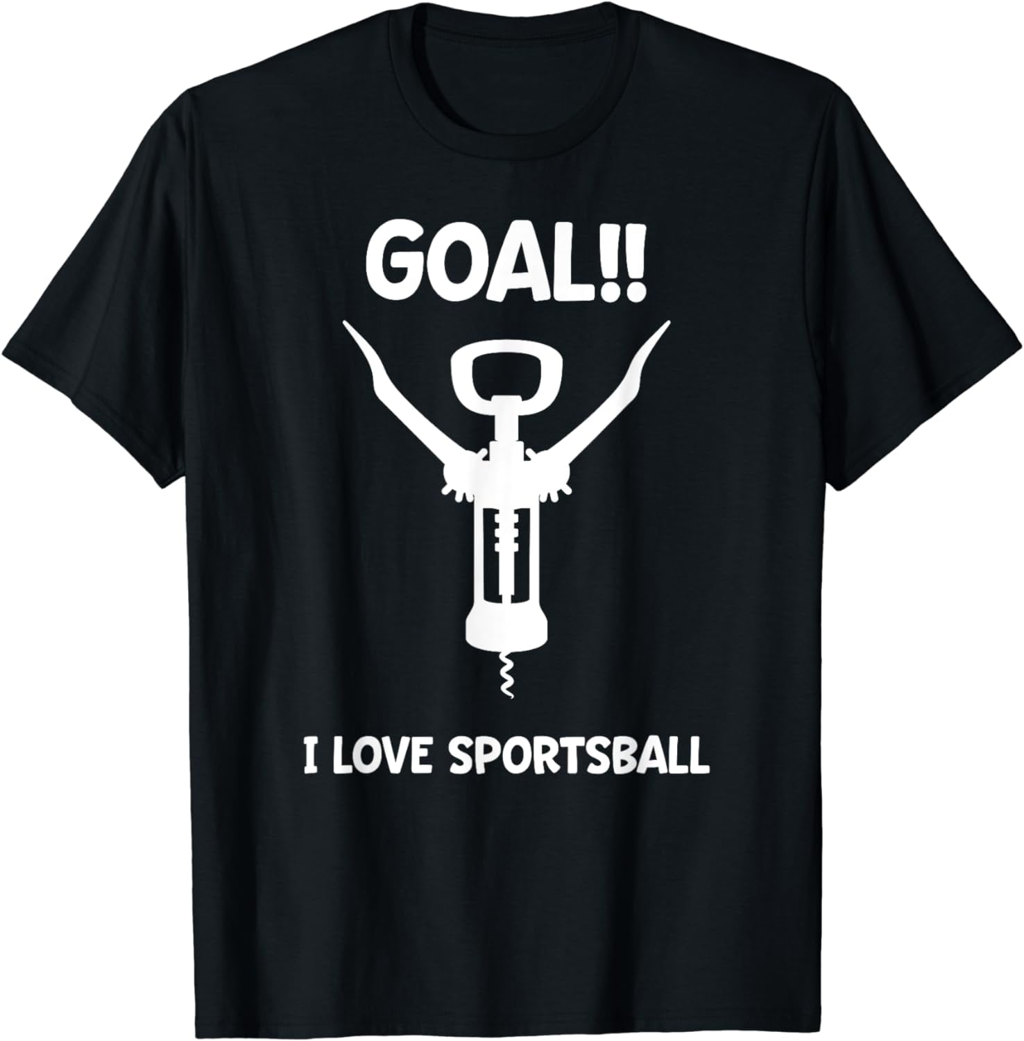 Funny Sports Fan Cheer Shirt Goal Sportsball Wine Gift - Walmart.com