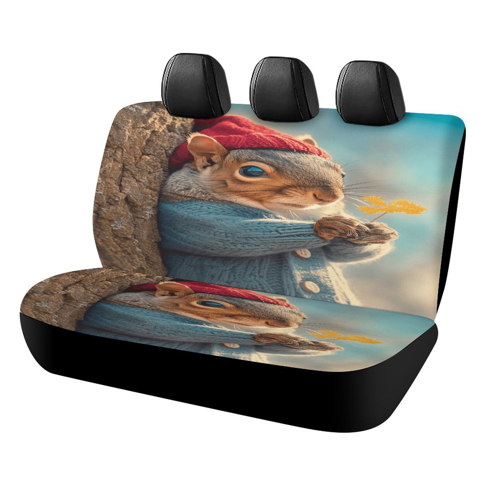 Funny Squirrel Rear Seat Covers, Car Backseat Protector, Universal Back ...