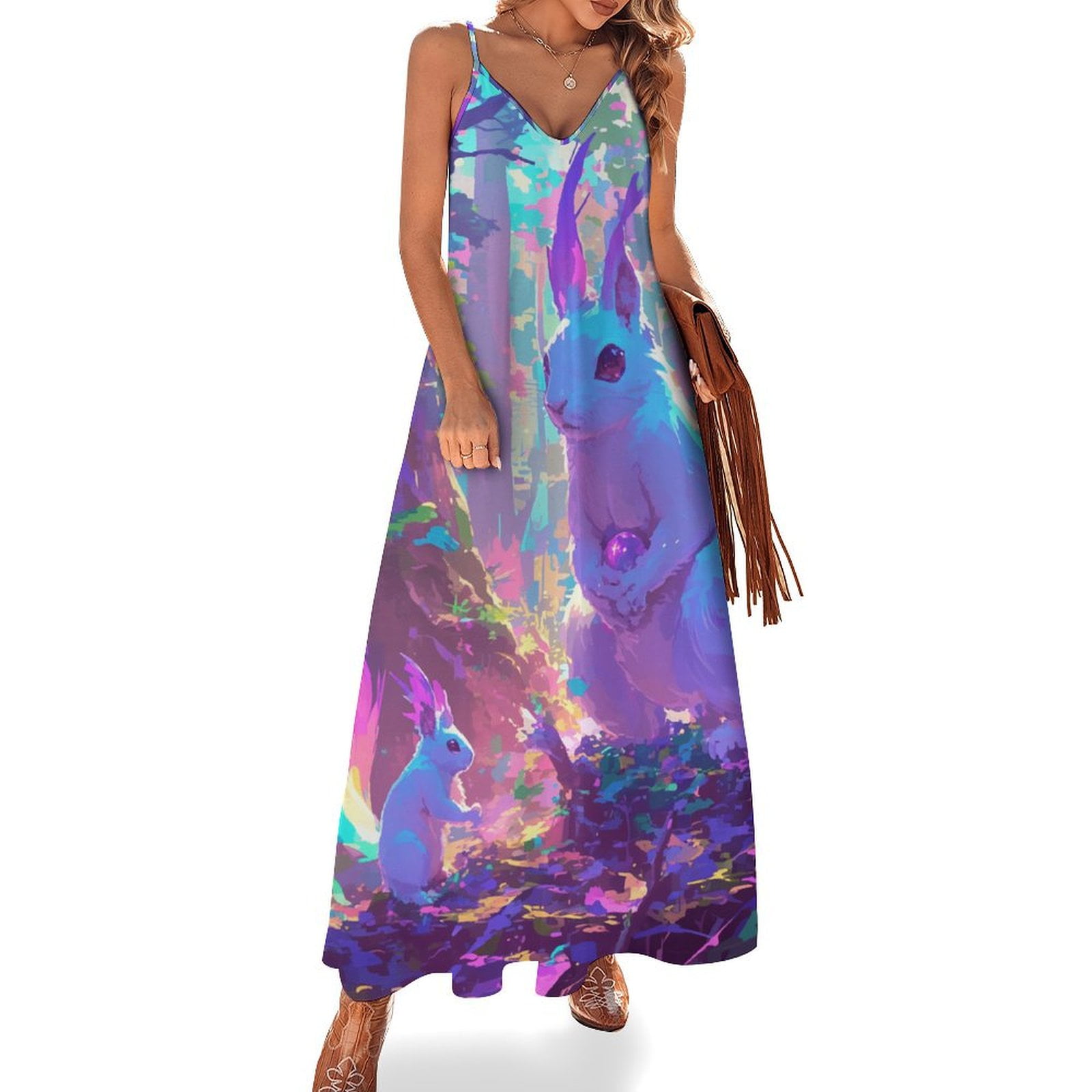 Funny Squirrel Sleeveless Dress Women's Luxury Party Dress Birthday ...