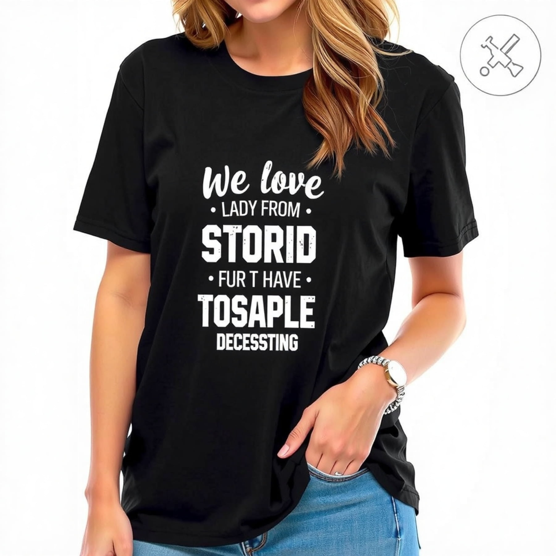 Funny Statement T-Shirt for Women "We Love • Lady from • STORID • T ...