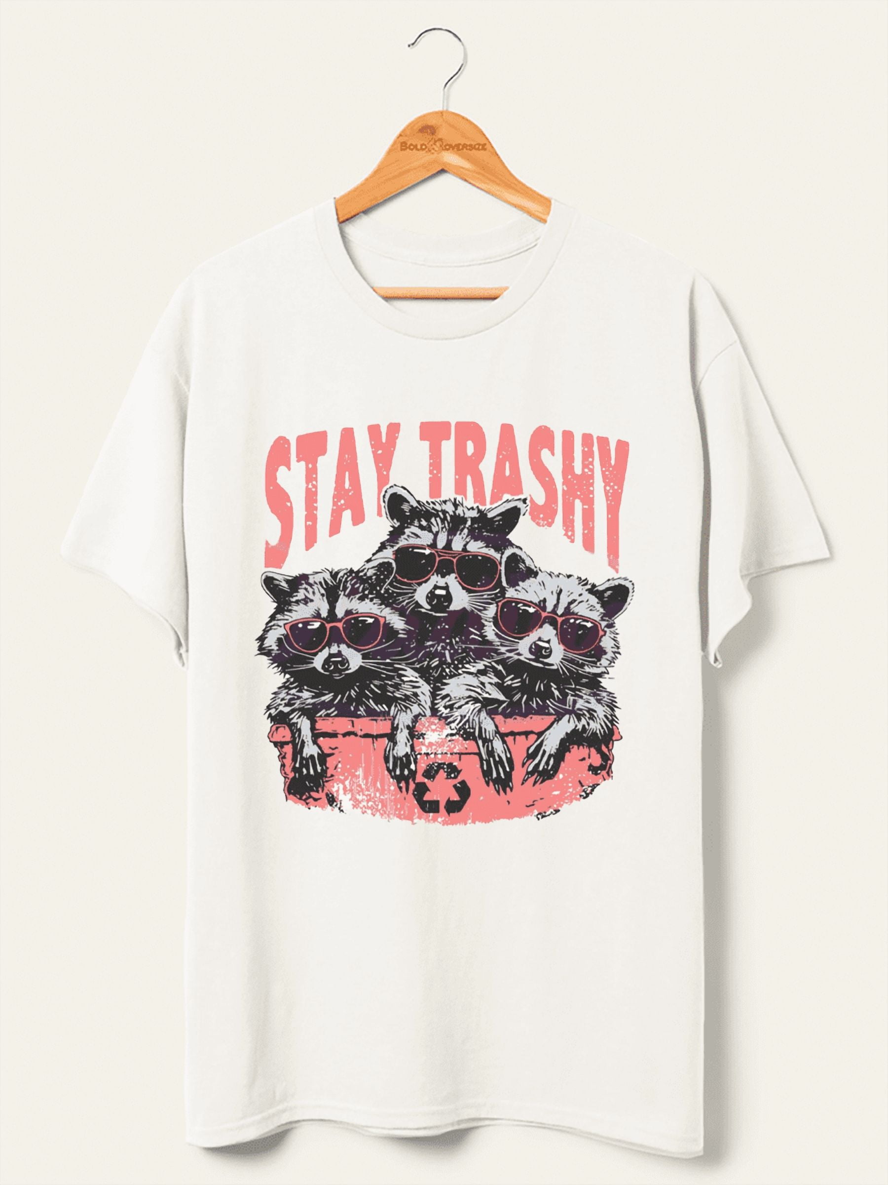 Funny Stay Trashy Raccoon Squad T-Shirt - Walmart.com